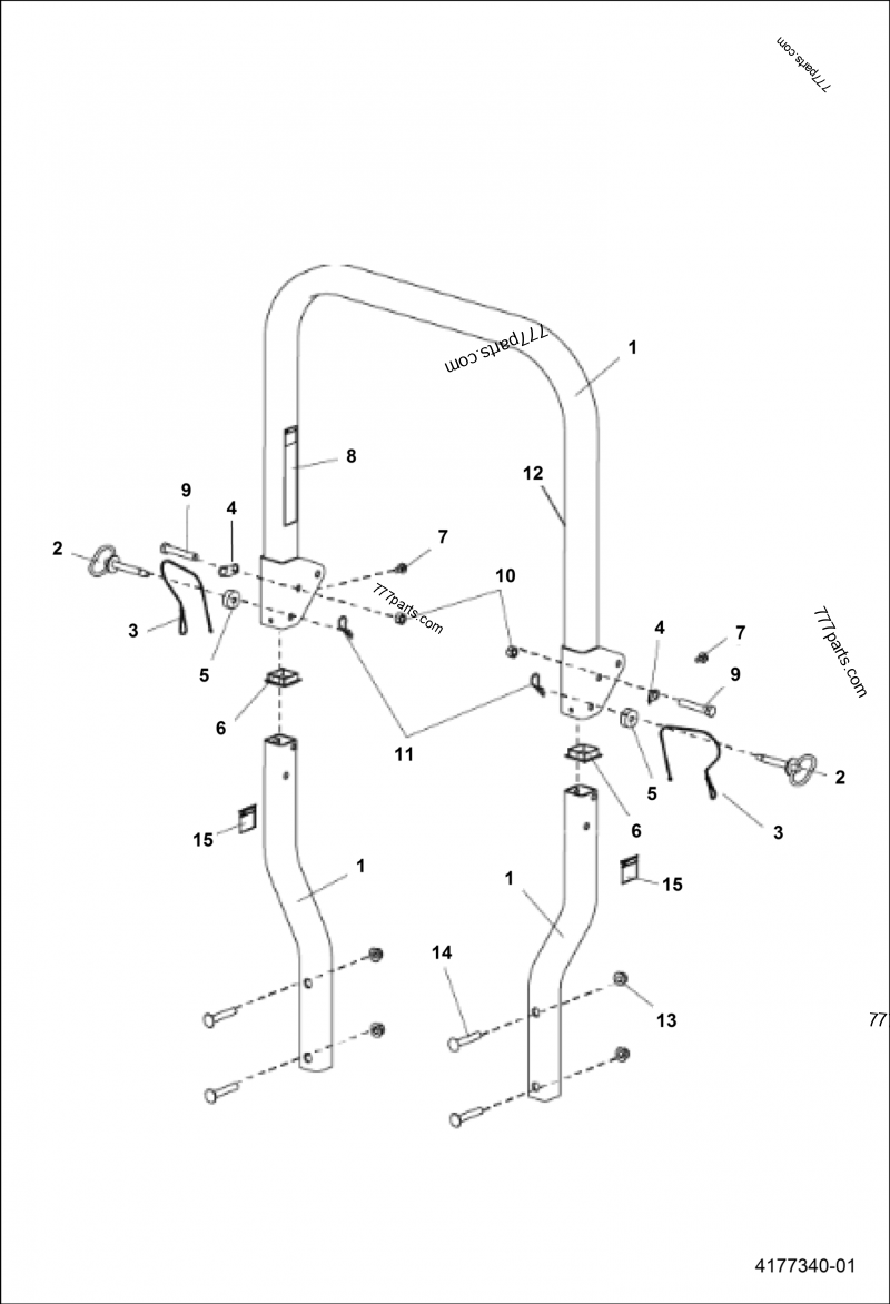 ROPS Assembly - Turf Bobcat ZT6000 (999601100101 & Above) | 777parts.com