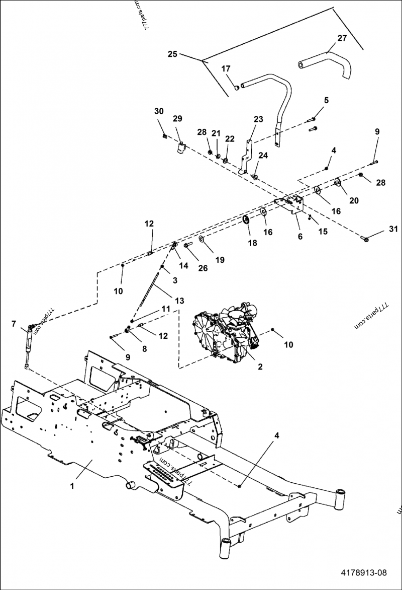 Steering Assembly - Turf Bobcat ZT3000 (999300100071 - 99300100722 ...
