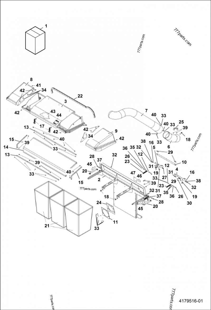 Collection System (Bags & Ducts) - Turf Bobcat ZT6100 (999601300101 ...