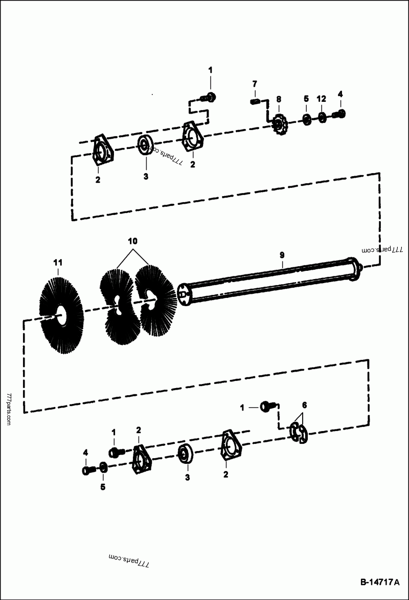 Sweeper (Brushes With Convoluted Sections) (Two Piece End Caps) (60 ...