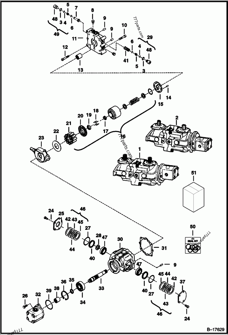 Hydrostatic Pump (Model M91-35911 & 35916) - Loaders Bobcat 7753 ...