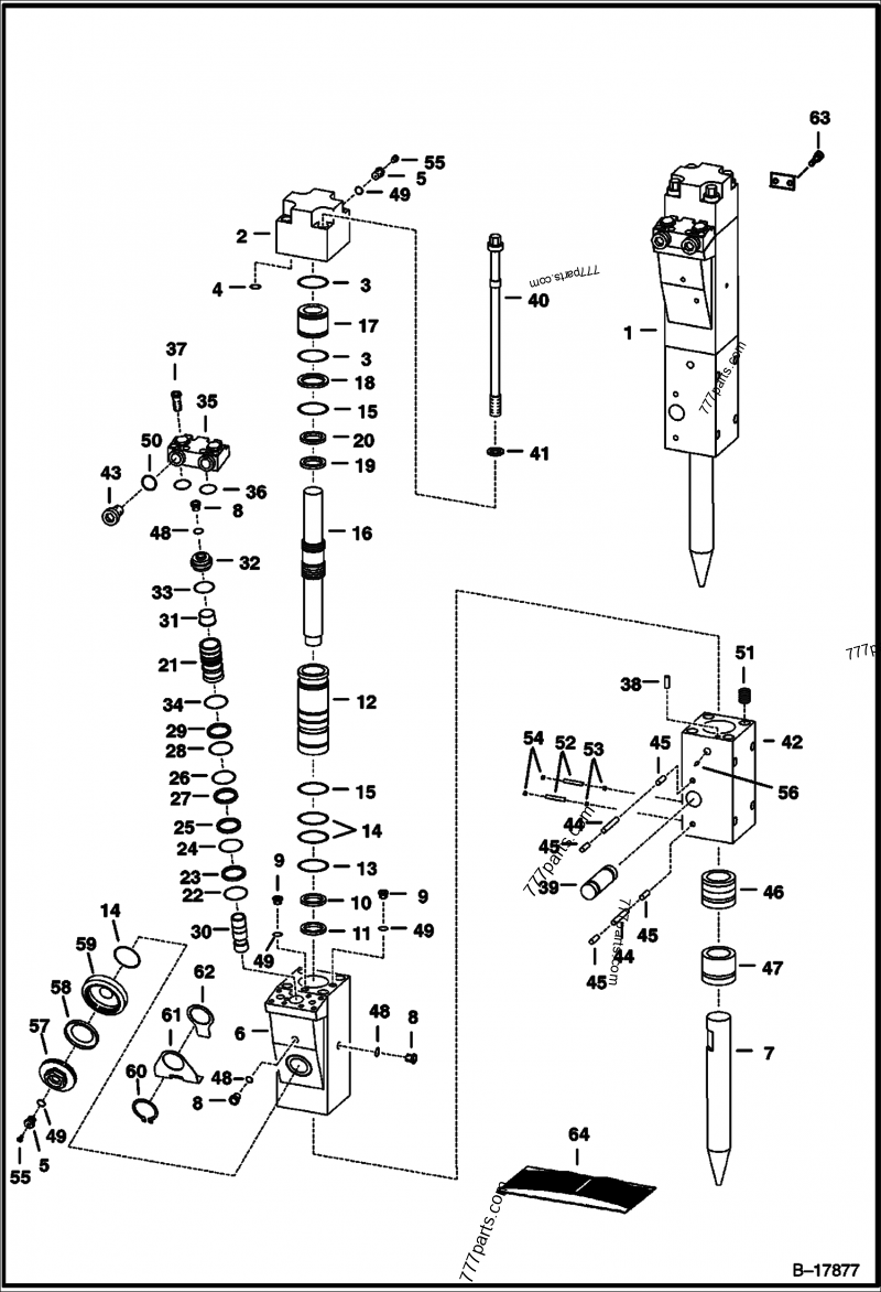 Breaker (Hydraulic Breaker) (2560) (2570) - Attachments Bobcat Breaker ...