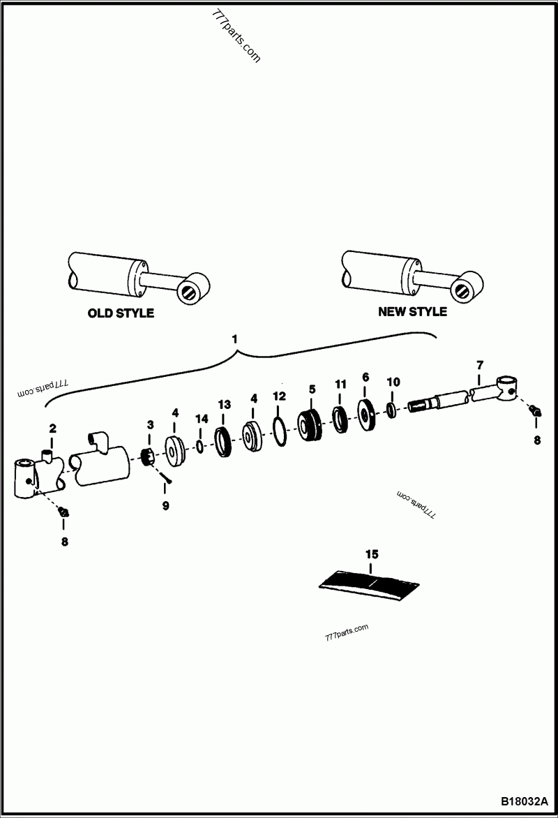 Grader (Hydraulic Cylinder) (Old Style Stabilizer) - Attachments Bobcat ...