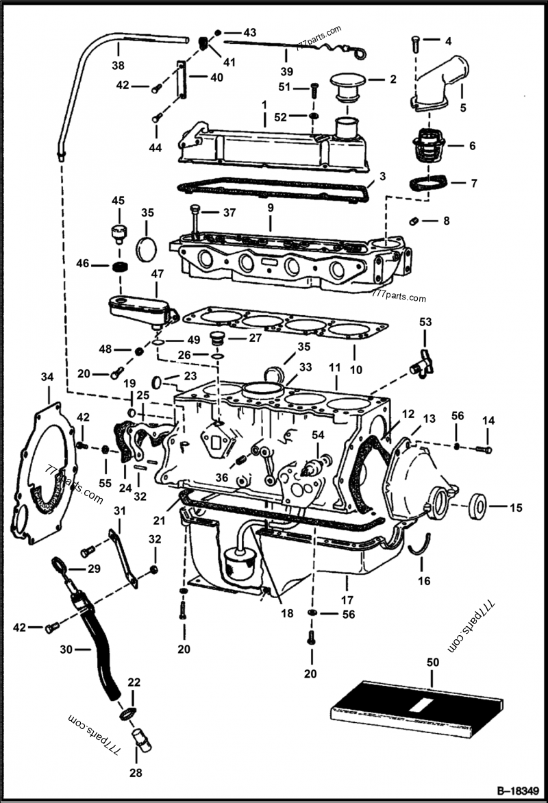 Cylinder Block (Ford Engine) - Loaders Bobcat 642 (501411001 & Above ...