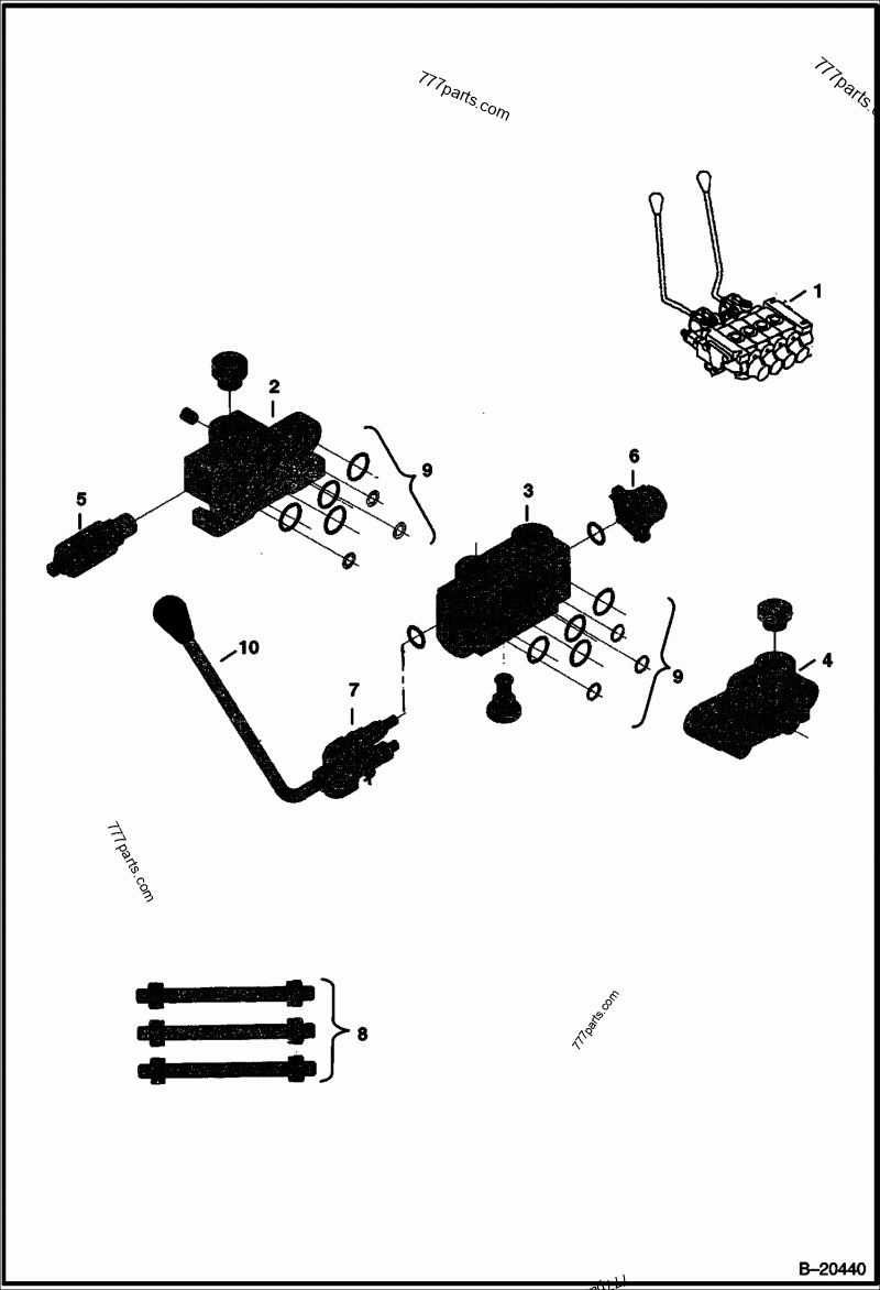 Backhoe (Control Valve) (406) (506) (S/N 631000101 - 631010000 ...