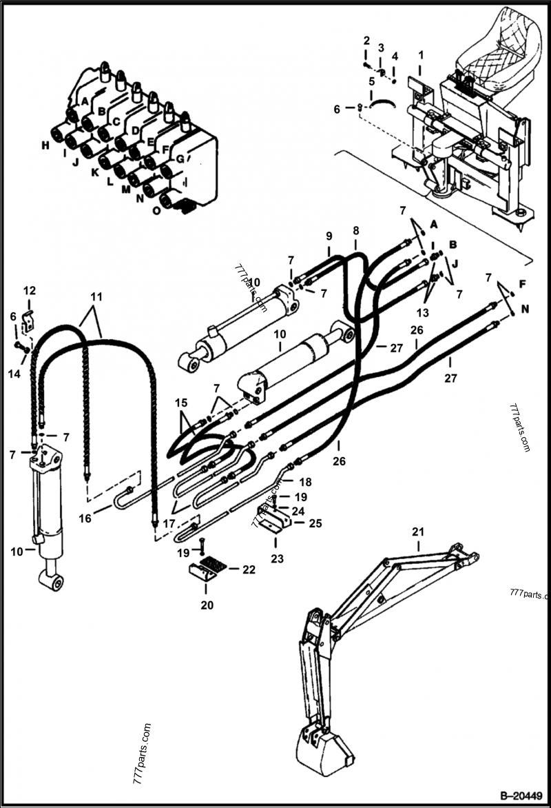 Backhoe (Boom & Dipperstick Hydraulics) (P-15 - Spec. No. P15DV02 ...
