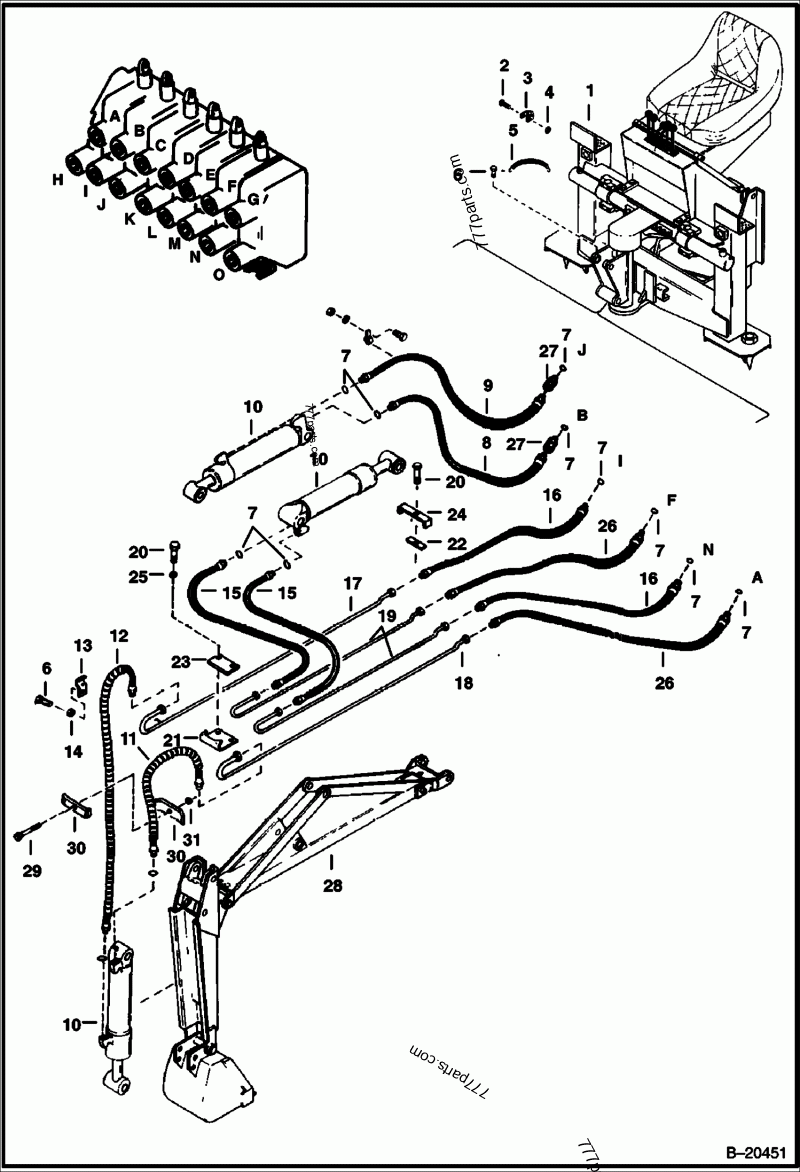Backhoe (Boom & Dipperstick Hydraulics With New Cylinders) (908 ...