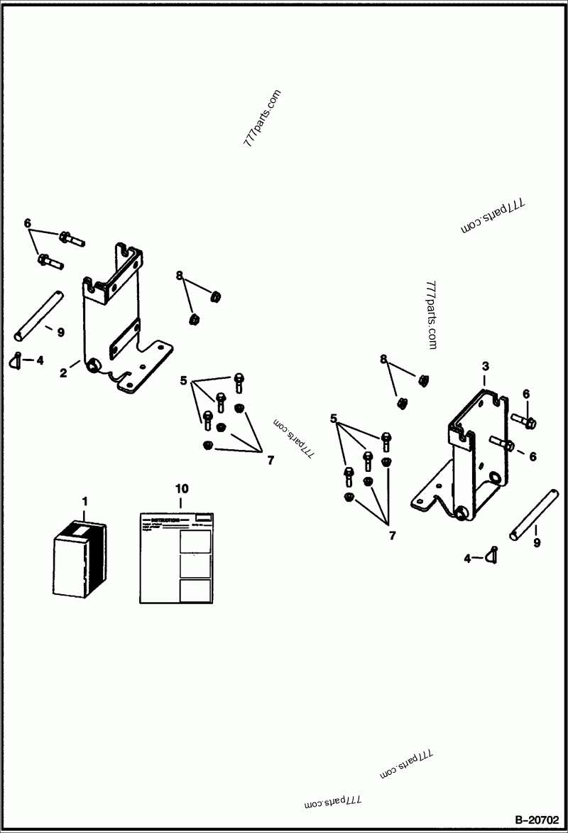 Backhoe (Rear Stabilizer Mount Kit) - Attachments Bobcat Backhoe ...