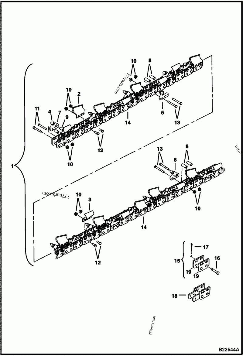 Trencher (LT112) (LT113) (Chain&Tooth Assy) (3' Depth- 4" Wide Cup ...