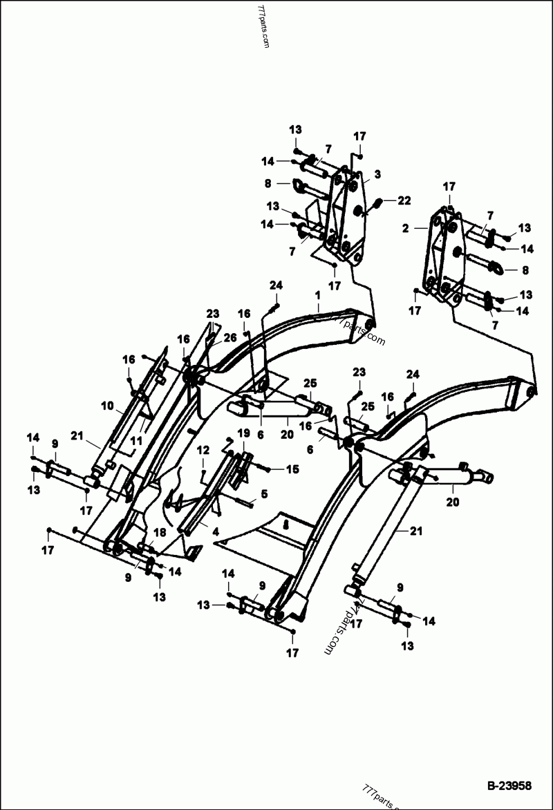 Tractor Loader 9TL (Main Frame) (S/N AE3500101 & Above) - Attachments ...