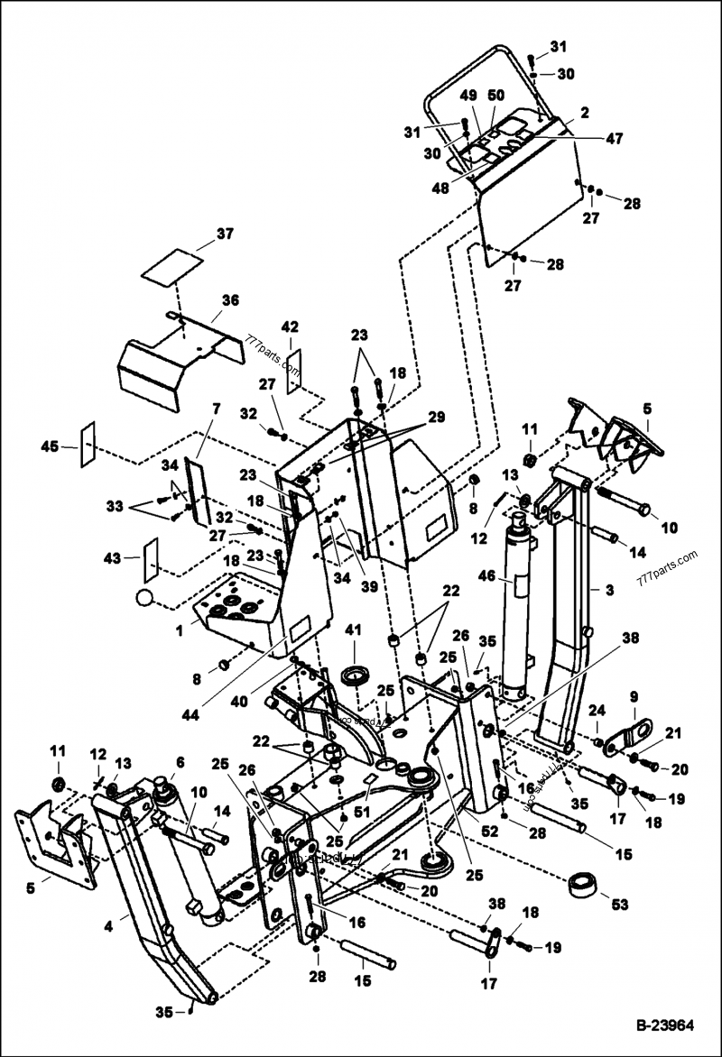 Backhoe 7TB (Main Frame) - Attachments Bobcat Backhoe (Compact Tractor ...