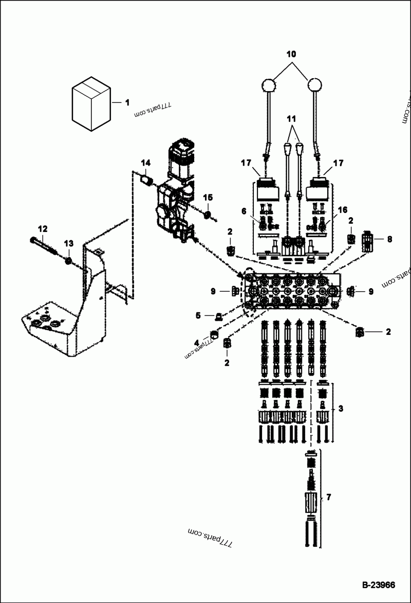 Backhoe 7TB (Control Valve) - Attachments Bobcat Backhoe (Compact ...