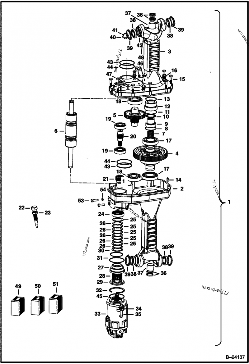 Axle Assembly - Work Machines Bobcat 5600 (424711001 & Above, 424811001 ...