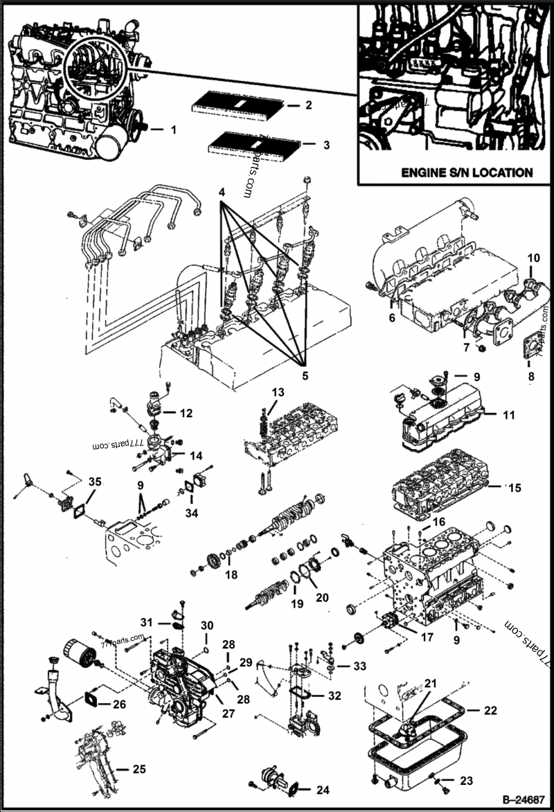 Engine & Gasket Kits (Kubota - V2203 2EB - Tier II Replacement ...