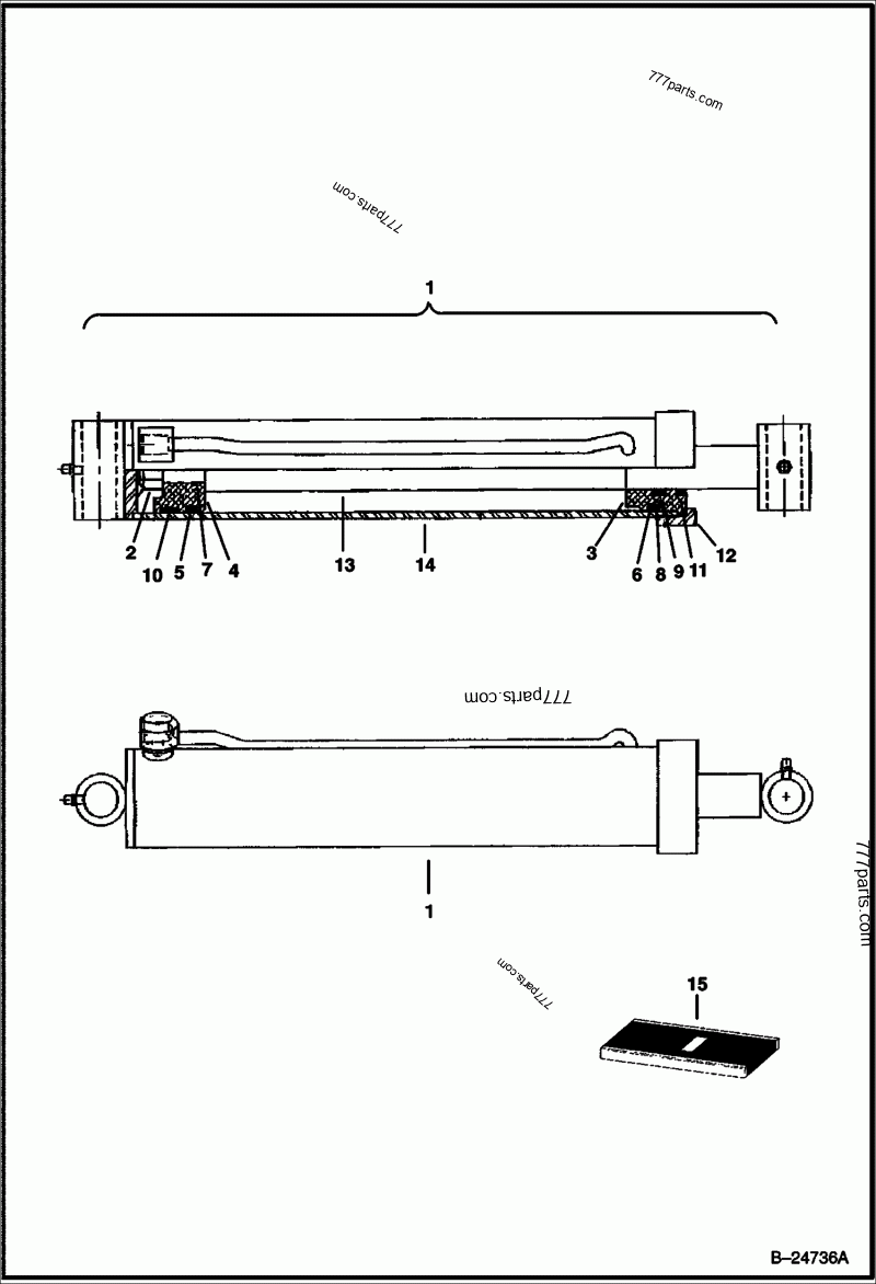 Backhoe (Bucket Cylinder) (406 & 506) (S/N 631000101 & Above, 631100101 ...
