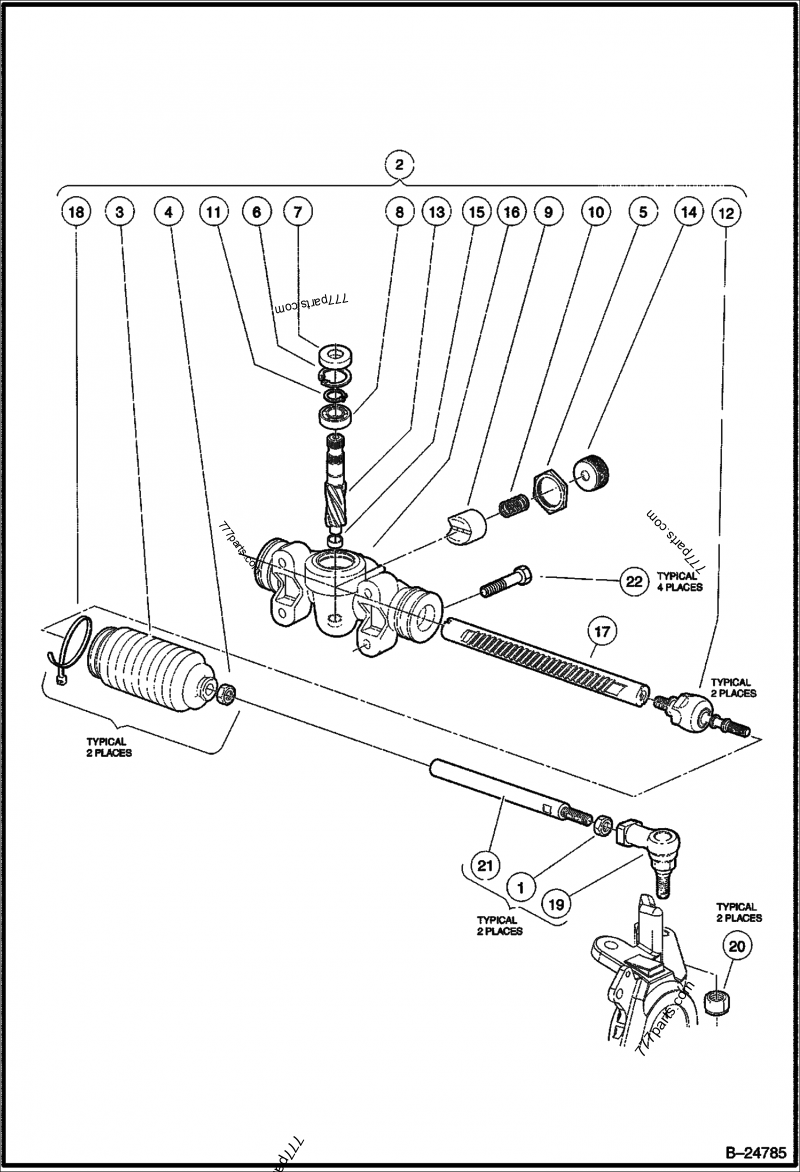 Steering Gear Assembly - Utility Vehicles Bobcat 2200 (A5KR11001 ...