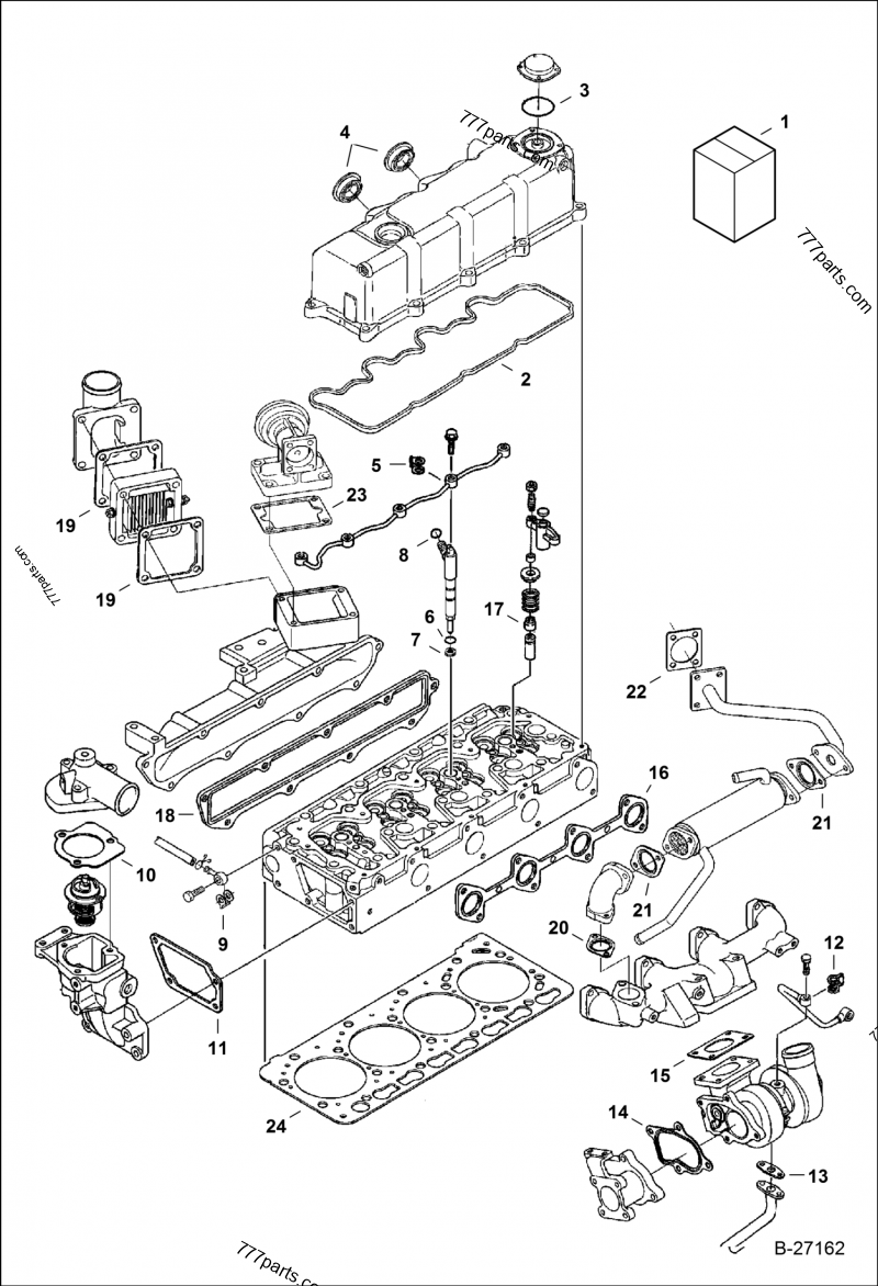 Upper Gasket Kit - Loaders Bobcat T770 (A3P811001 & Above, A3P911001 ...