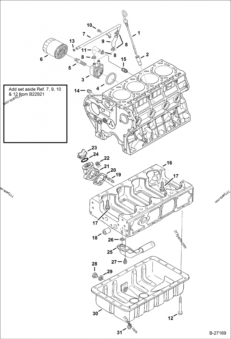 Oil Pan - Loaders Bobcat S750 (A3P211001 & Above) | 777parts.com