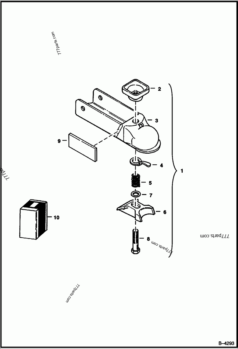 Backhoe (907) (Coupler Assembly) (S/N 195601001 & Above) - Attachments ...