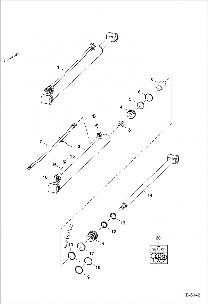 Backhoe (Stabilizer Cylinder) - Attachments Bobcat Backhoe (Loader ...