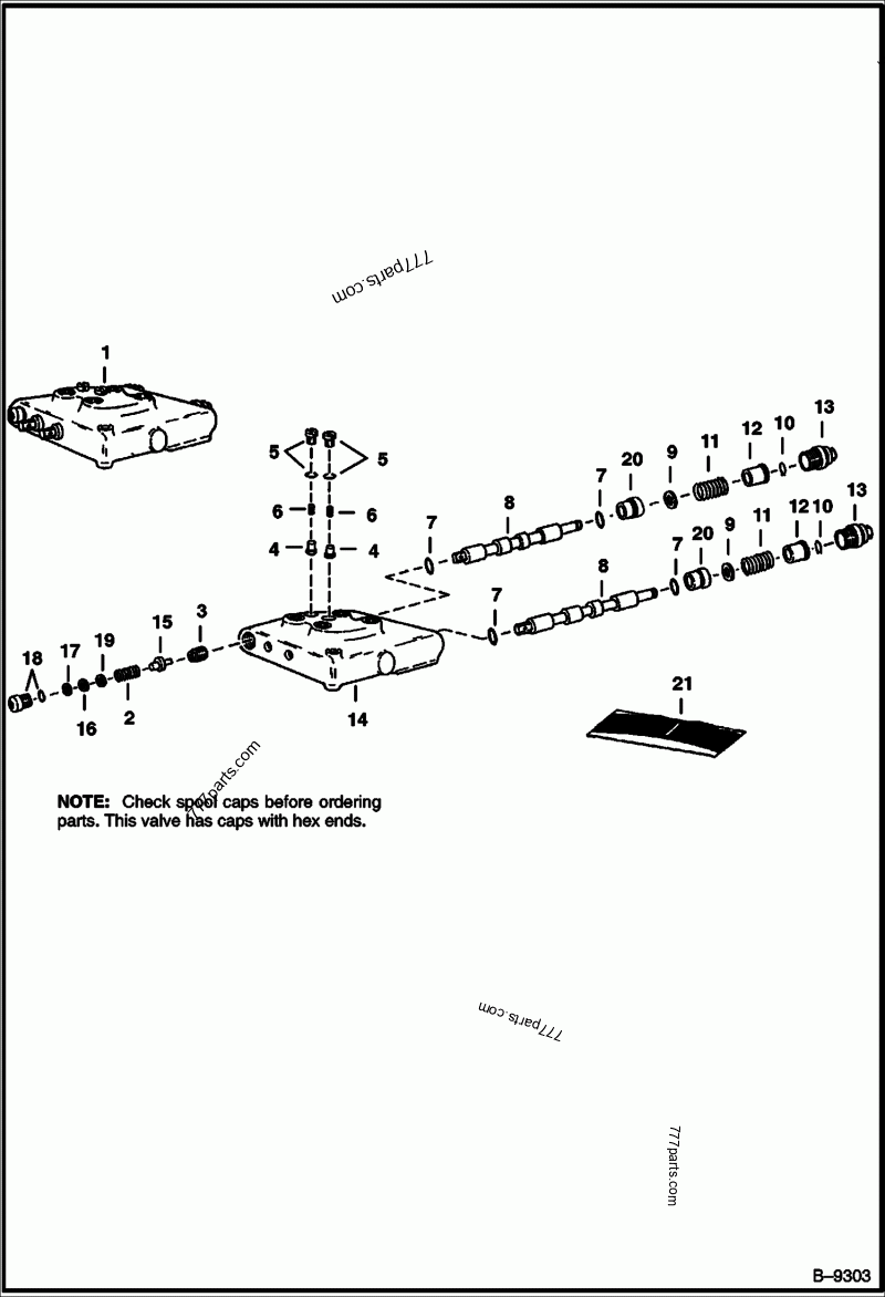 Backhoe (Hydraulic Valve) (Cessna 30922-CCG) (905) (905A) (905B ...