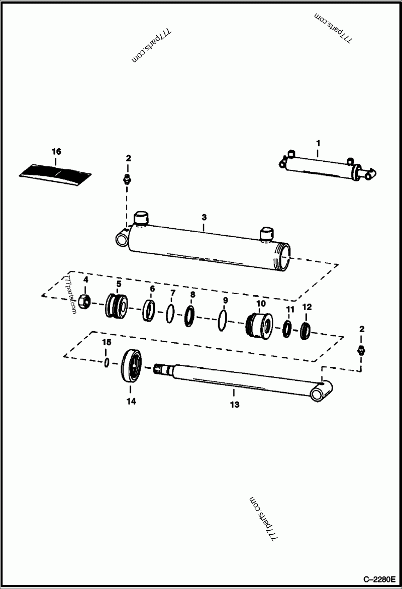 Backhoe (Crowd Cylinder) (905) (905A) (905B) - Attachments Bobcat ...
