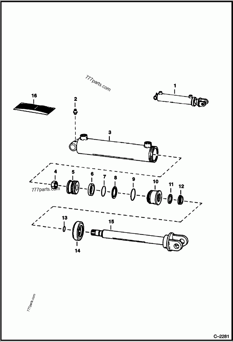 Backhoe (Swing Cylinder) (406 6310 & Below) (506 6311 & Below ...
