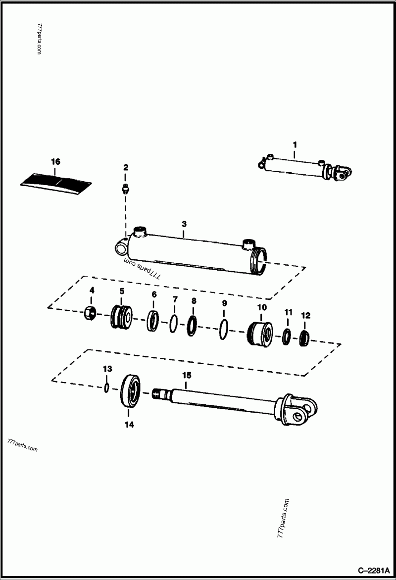 Backhoe (Swing Cylinder) (905) (905A) (905B) - Attachments Bobcat ...