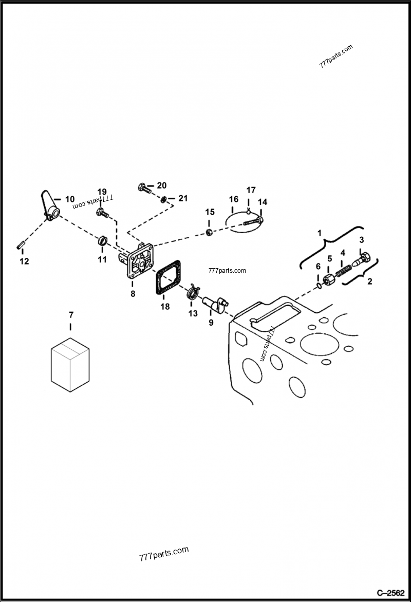 Engine Stop Lever - Loaders Bobcat 743 (501911001 & Above) | 777parts.com