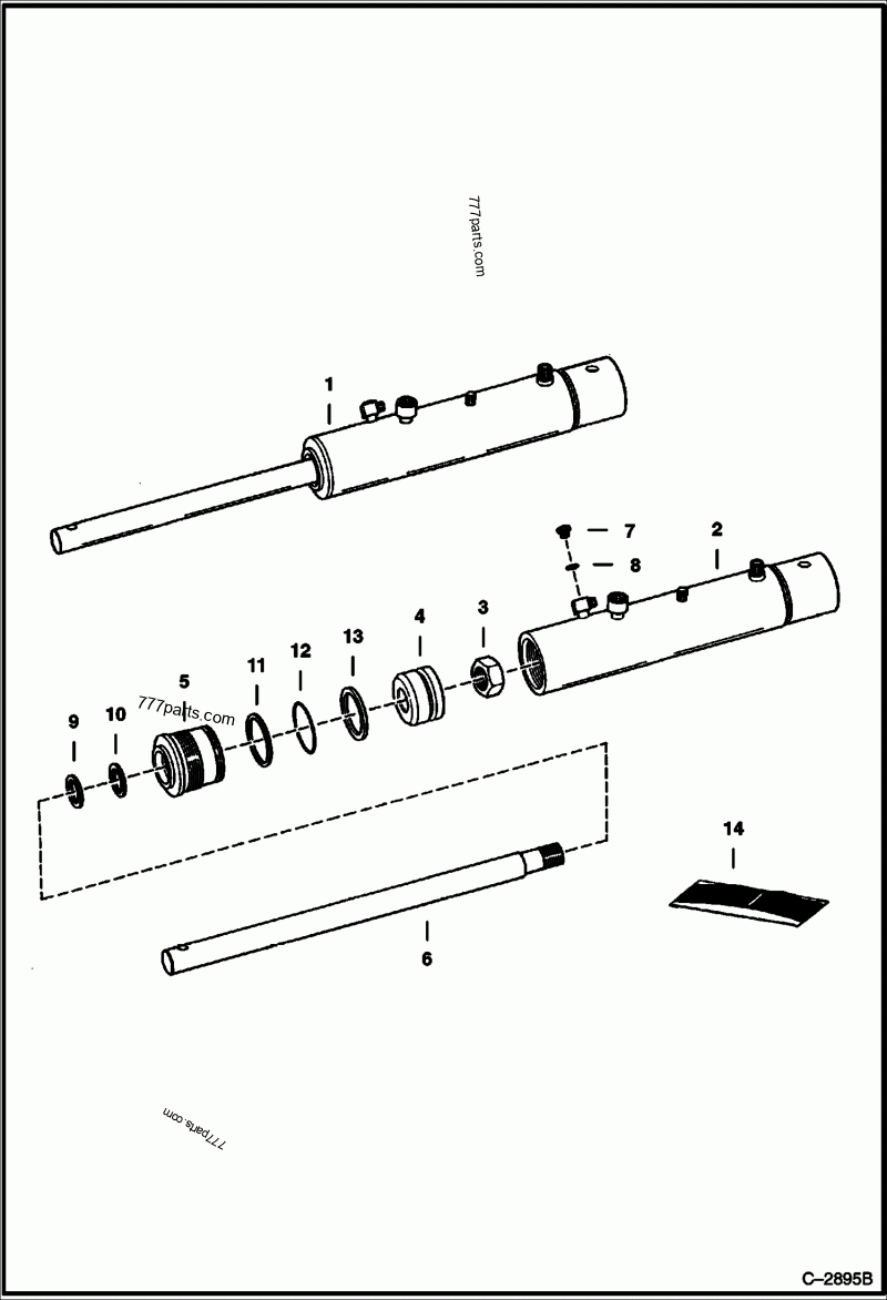 Backhoe (911B) (914B) (Lock Cylinder) (S/N 160800101 & Above, 058900101 ...