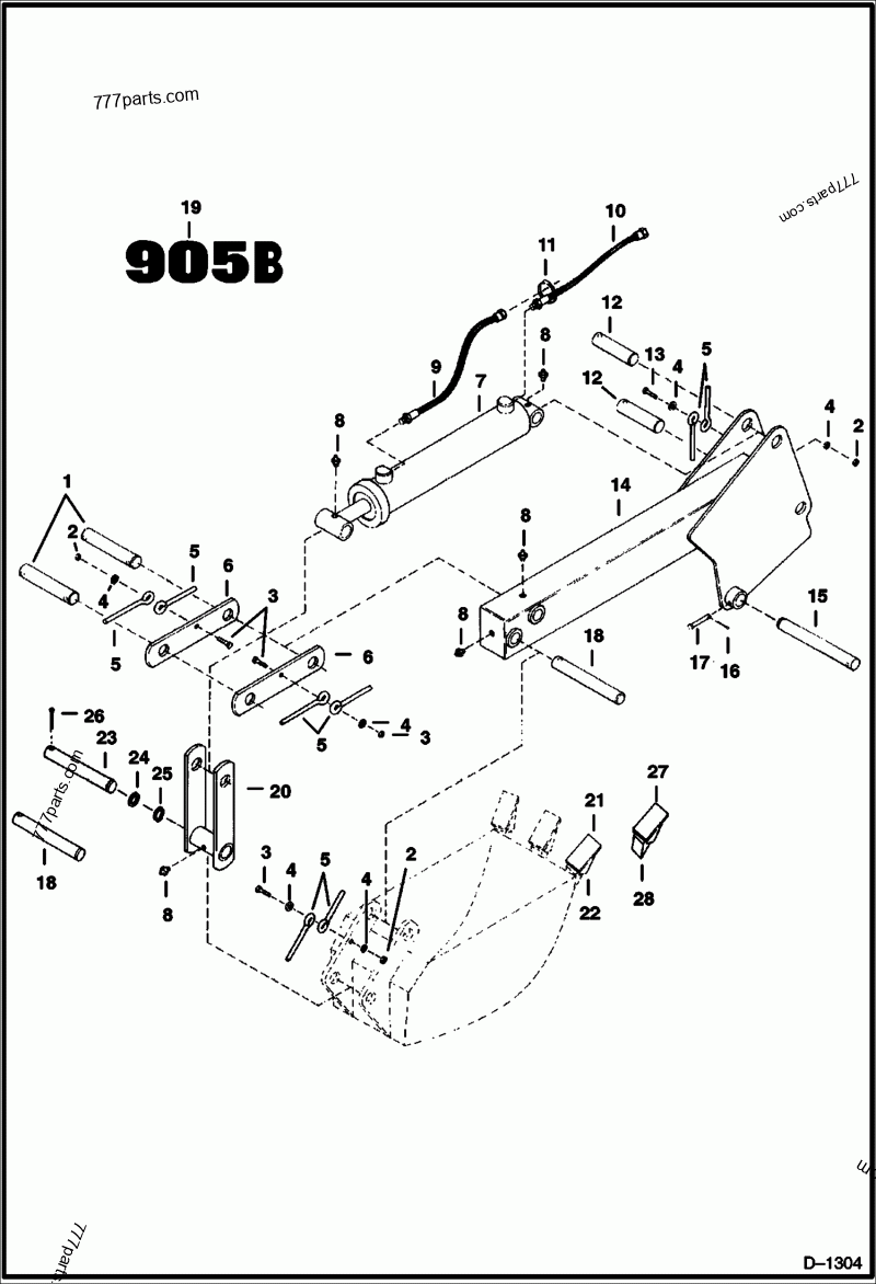 Backhoe (Dipperstick Assembly) (905) (905A) (905B) - Attachments Bobcat ...