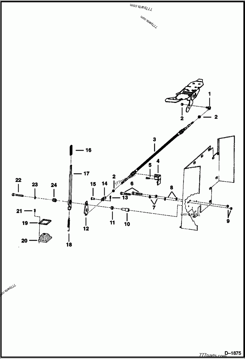 Backhoe (911B) (Creep Lever) (S/N 160800101 & Above) - Attachments ...