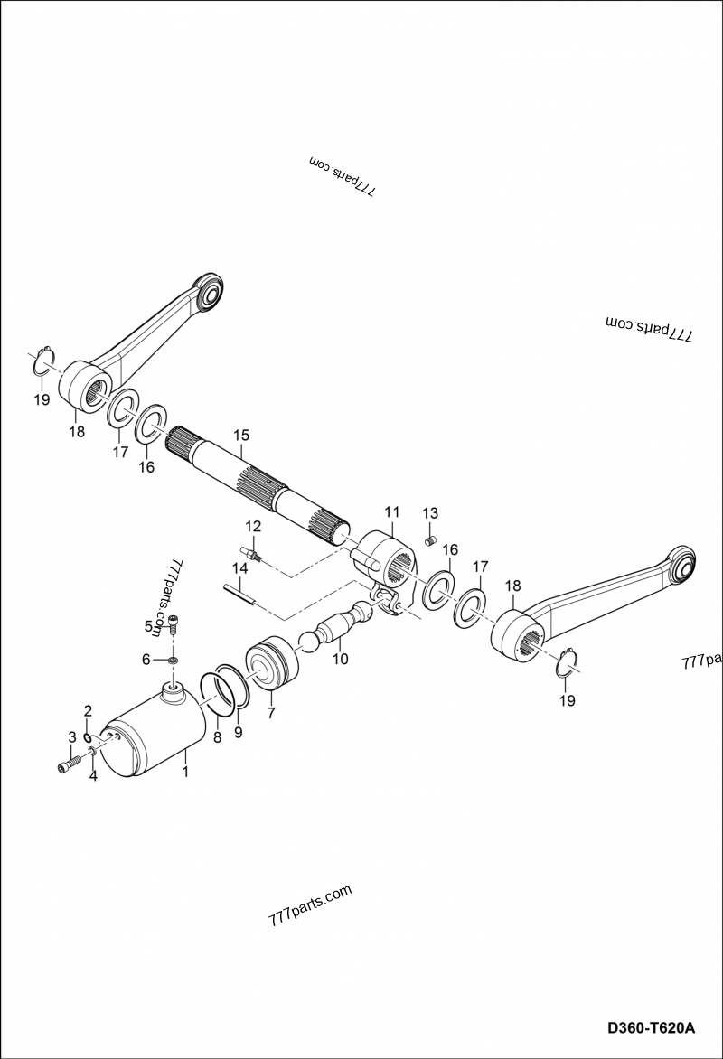 Hydraulic Lift Arm Group - Compact Tractors Bobcat CT335 (ABH811001 ...