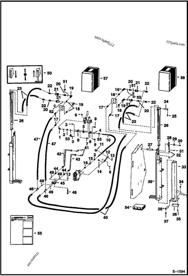 Backhoe (Rear Stabilizer) (Quick-Tach) (740 Series 15001 & Above ...
