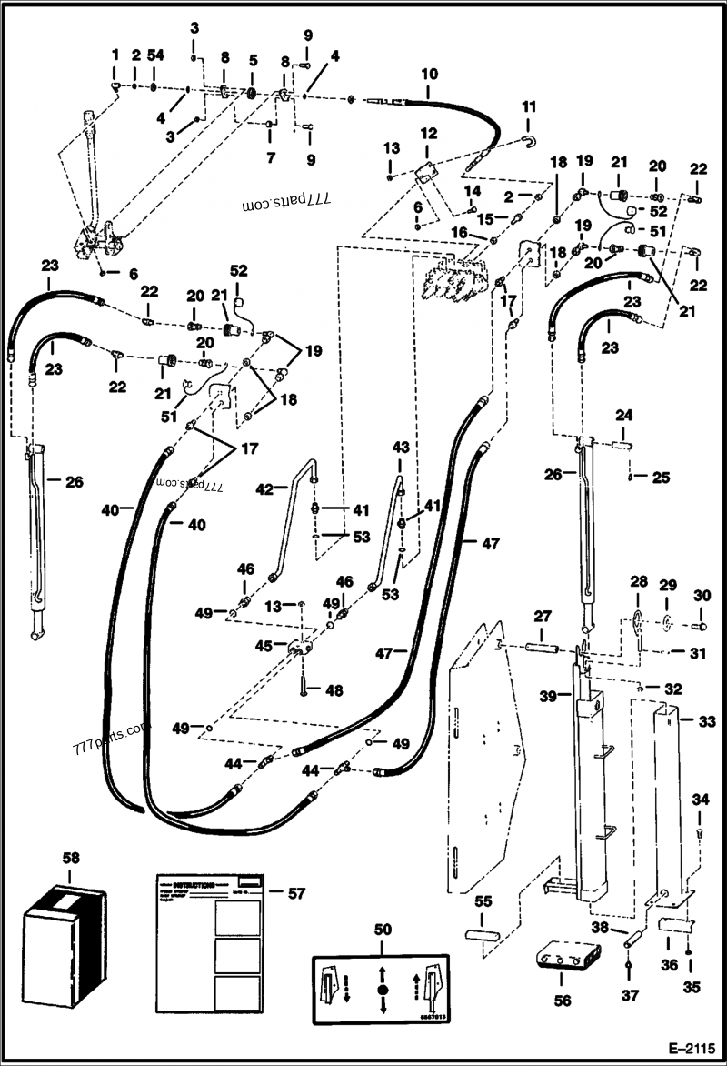 Backhoe (Rear Stabilizer) (Quick-Tach) (843 15001 & Above ...