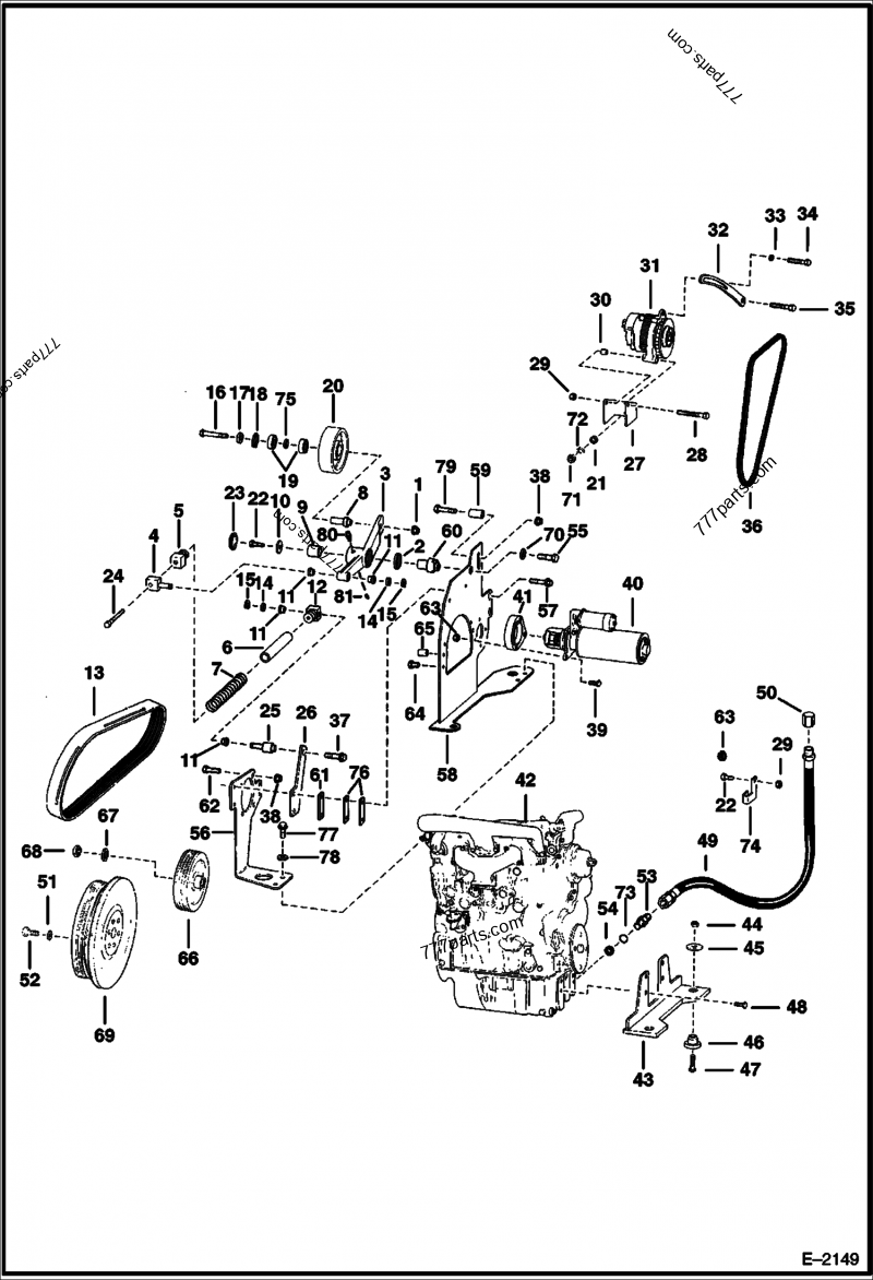 Engine & Attaching Parts - Loaders Bobcat 2410 (509213001 & Above ...