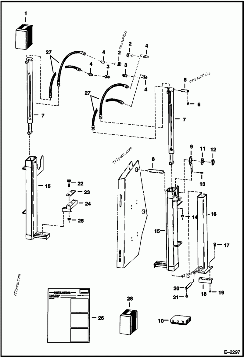 Backhoe (Rear Stabilizer) - Attachments Bobcat Backhoe (Loader ...