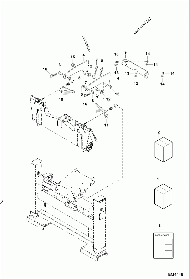 Backhoe (Mounting Arm & Bracket) (S/N A6TW00101 & Above) - Attachments ...