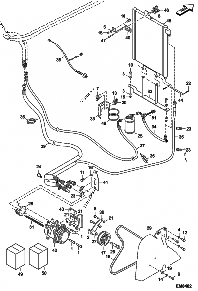 Air Conditioning (Engine Side) (S/N A8FR13000 & Above, A8G313000 ...