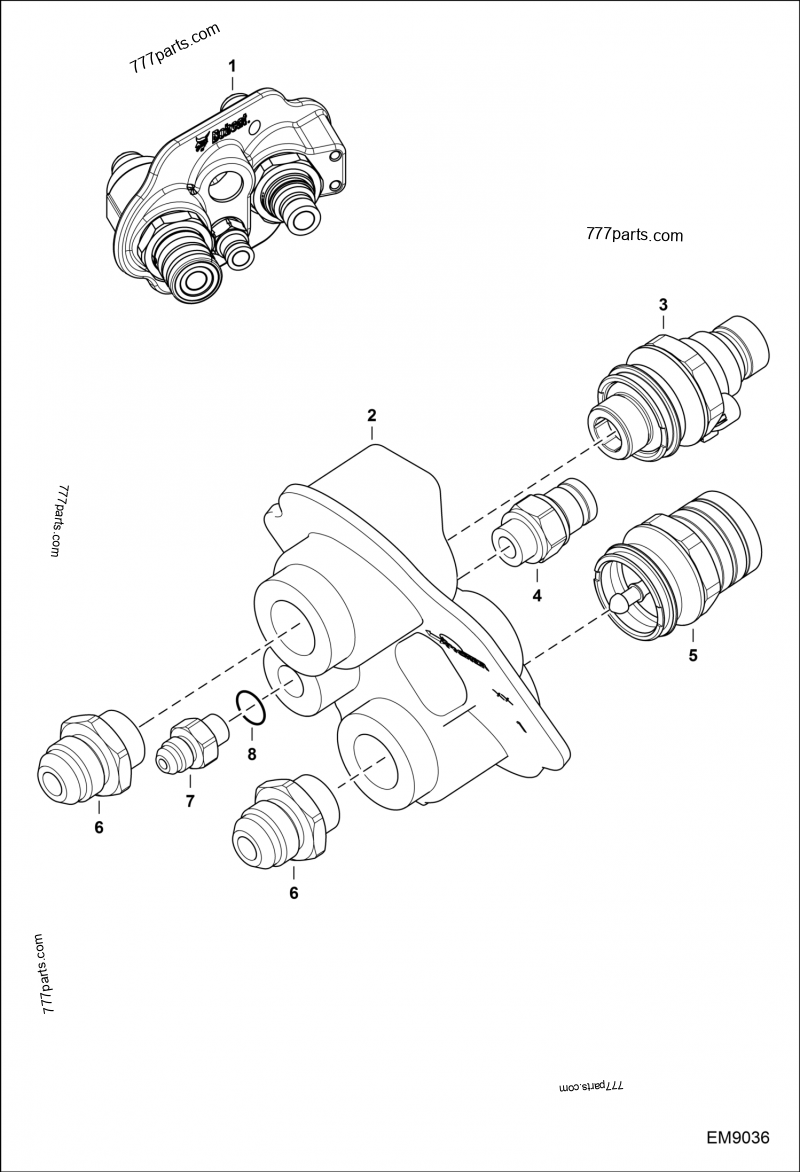 Coupler Block - Telescopic Handlers Bobcat TL358 (B3G411001 - B3G413999 ...