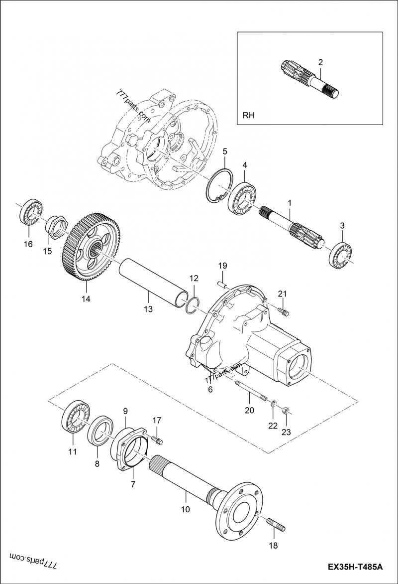 Rear Axle Group - Compact Tractors Bobcat CT335 (ABH811001 & Above W ...