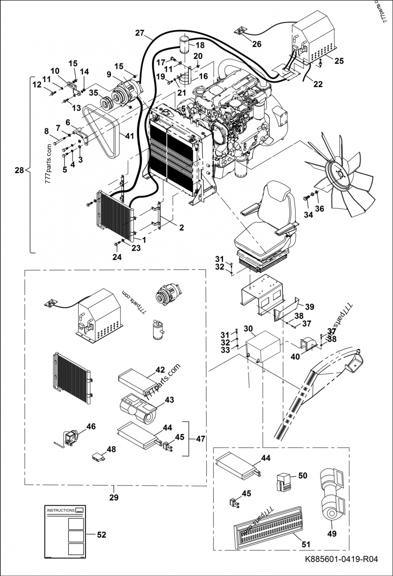 AIR-CONDITIONER and Its Connections - Backhoe Loaders Bobcat B750 ...