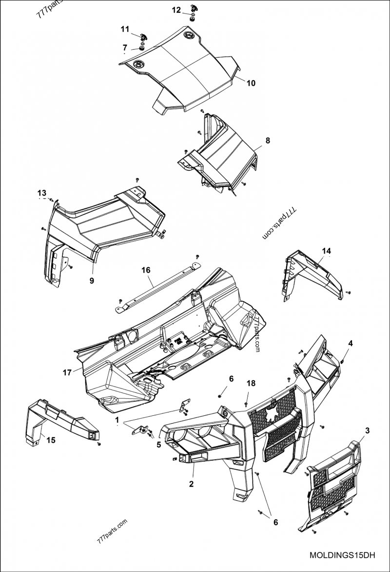 BODY, Hood & Front Facsia - Utility Vehicles Bobcat 3600 (B3C211001 ...