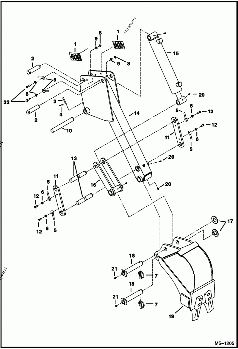 Backhoe (Dipper Group) (406) (506) (S/N 631000101 & Above, 631100101 ...