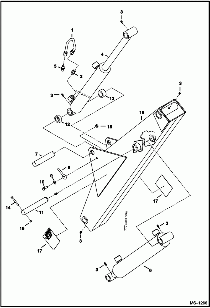 Backhoe (Boom Group) (406) (506) (S/N 631000101 & Above, 631100101 ...