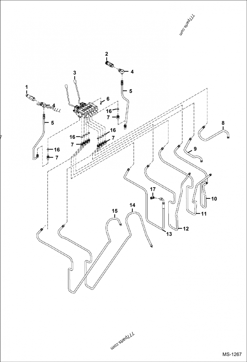 Backhoe (Hydraulic Circuitry) (406) (506) (S/N 631000101 - 631010000 ...