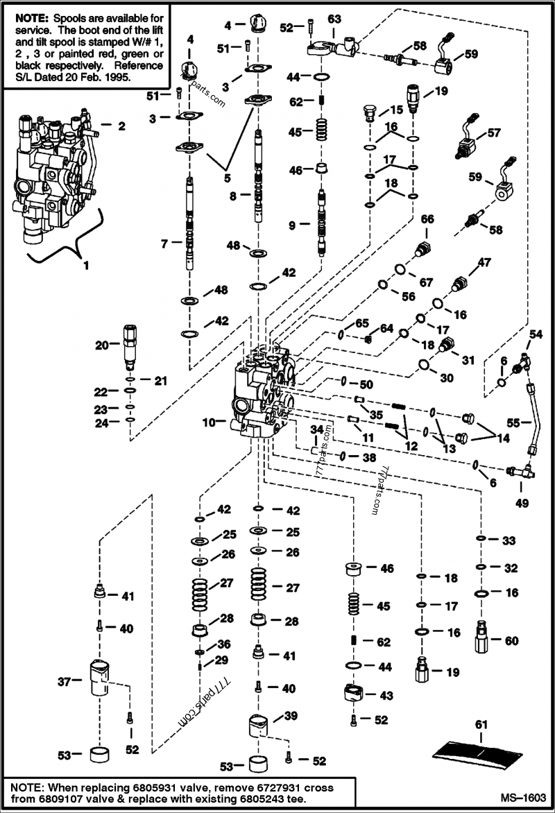 Hydraulic Control Valve (Advanced Hand Control System) - Loaders Bobcat ...