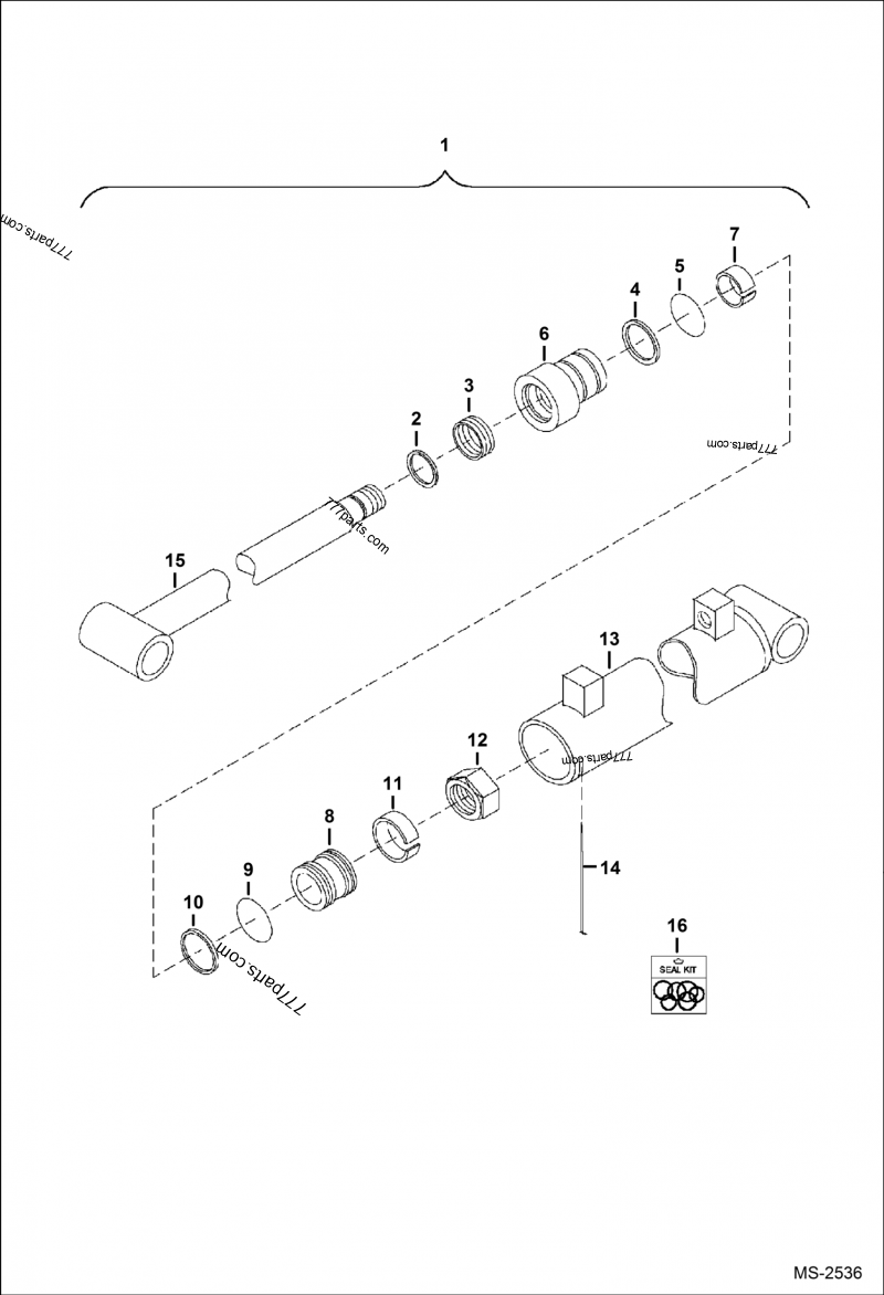 Backhoe 6TB (Boom & Dipper Cylinder) (S/N A91400101 & Above ...