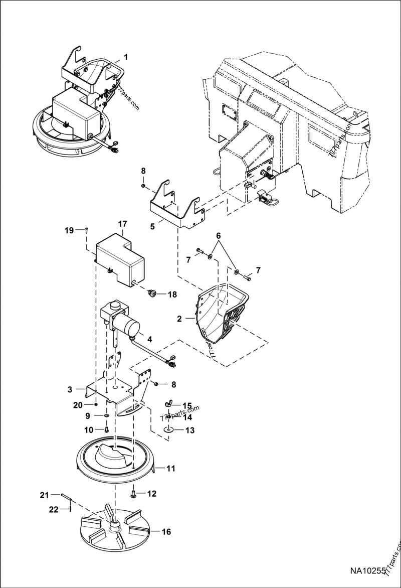 SAND/SALT Spreader (Chute) (S/N B3LL00101 & Above) - Attachments Bobcat ...