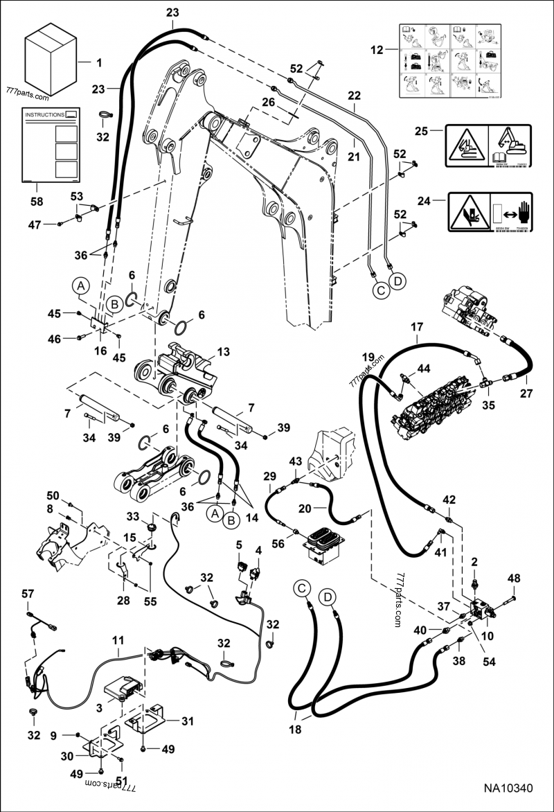 Pin Grabber Quick Coupler (Kit) - Excavators Bobcat E26 (ACRA11001 ...